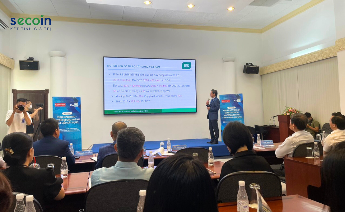 Ông Đinh Hồng Kỳ - Chủ tịch Secoin tham gia Talkshow Thực hành ESG – Hướng đi cho ngành Vật liệu ...